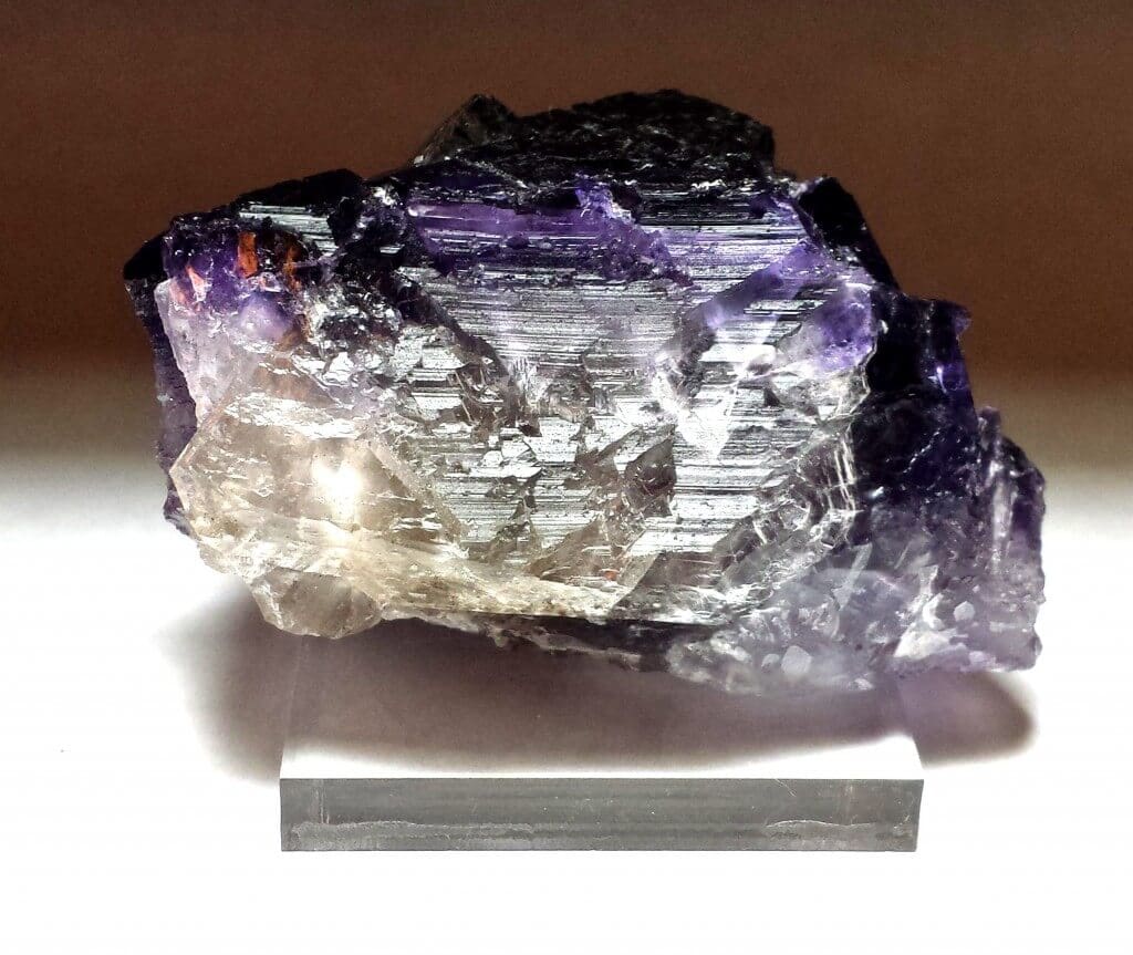 Fluorite Purple Bi-Color Rough Specimen 22.5"x1.33" 485crts - Gold ...