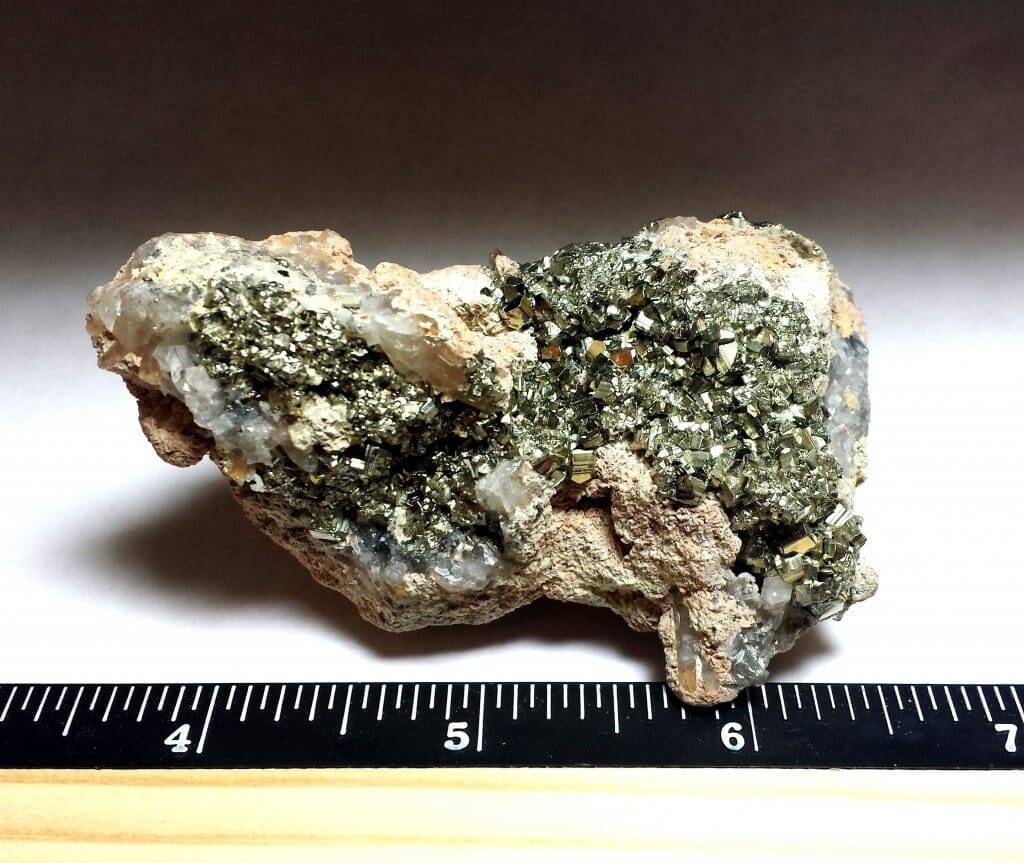 Pyrite & Quartz in Host Rock 3.5"x2.5" 815Crts - Gold Crown Jewelry