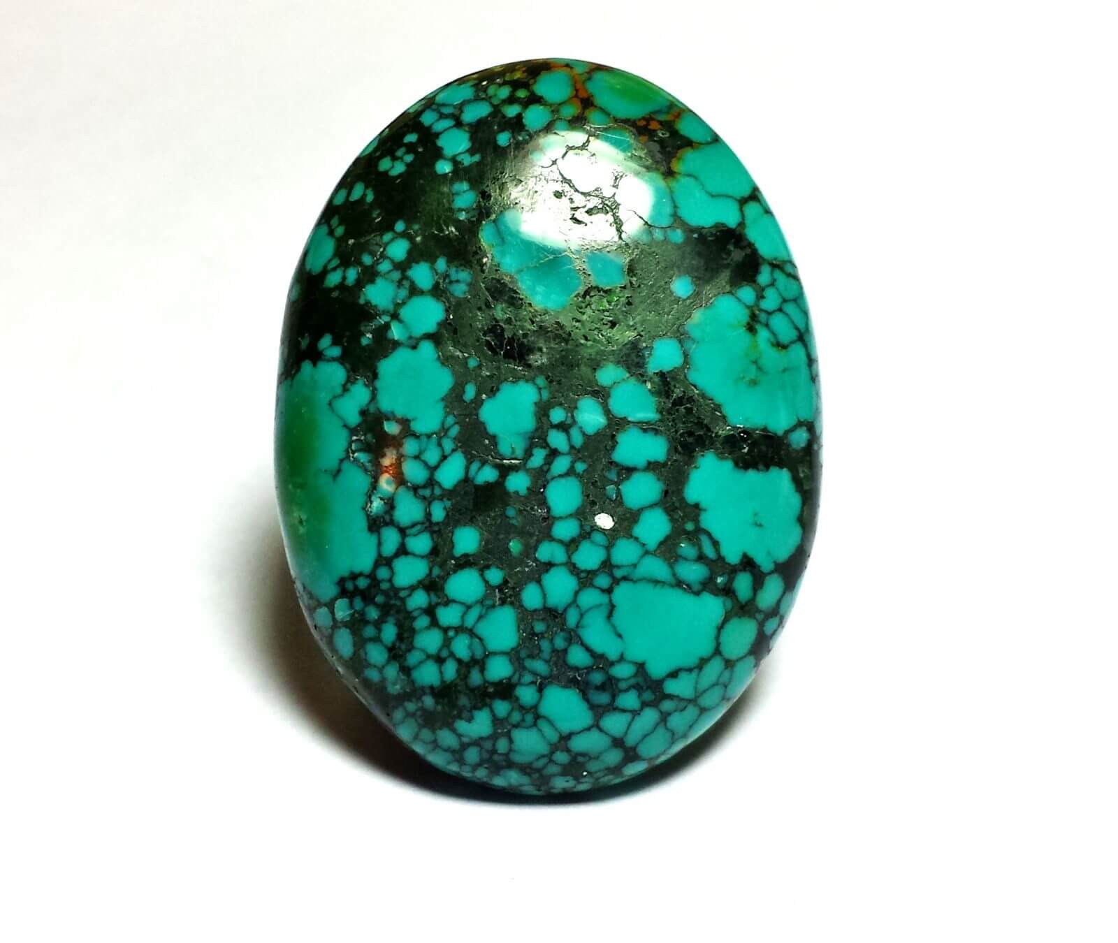 Turquoise Mongolian Cabochon Oval 40x30mm 58.62crts - Gold Crown Jewelry