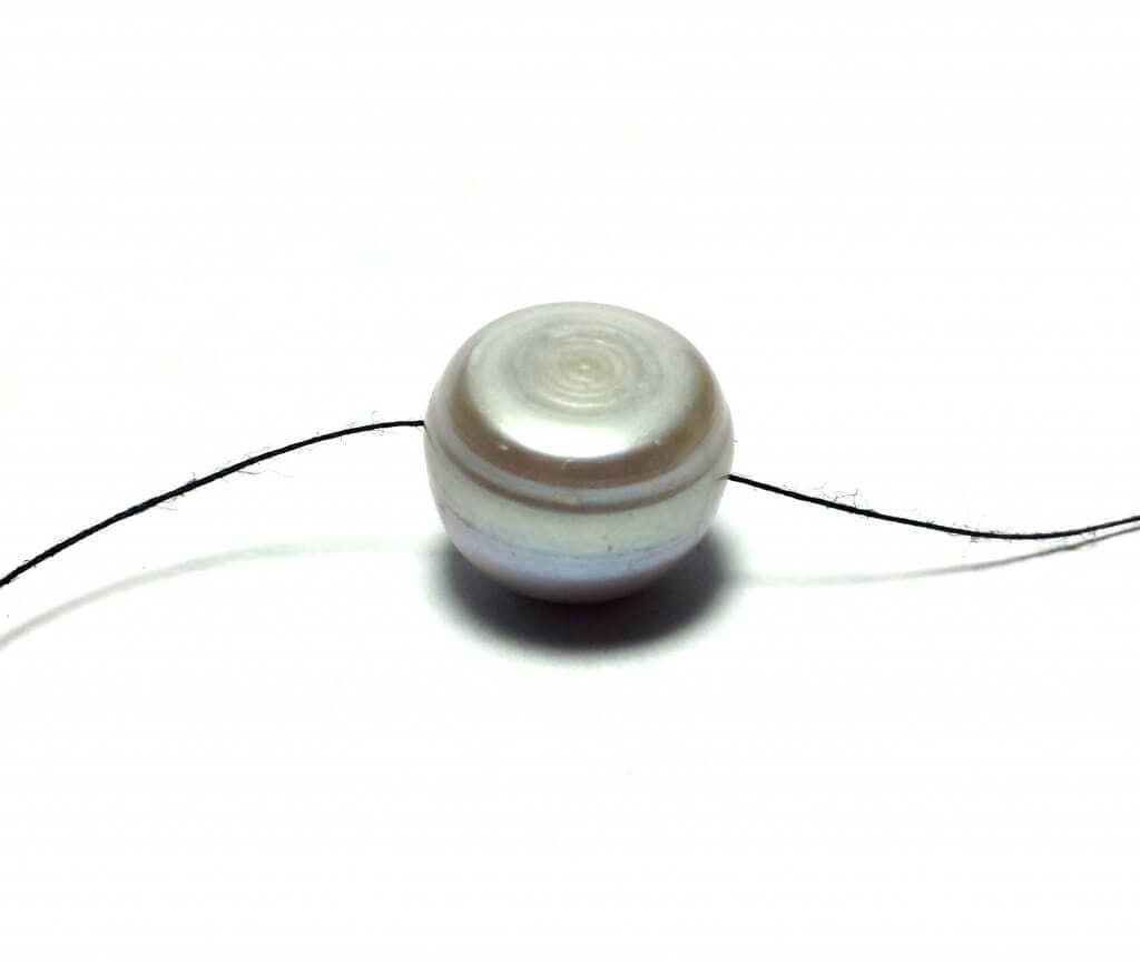 Pearl Platinum Round Circle Button Shape 13.5x10.8mm 15.60Crts - Gold ...