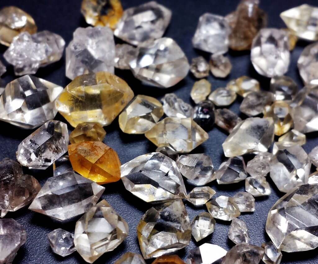 Quartz Herkimer Diamond 1x2mm-7x5mm (25ctw)~ BUY 2 GET 1 FREE - Gold ...