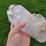 Quartz Clear Large Double Point 8"Lx4"Wx2"H 2.6LBS - Gold Crown Jewelry