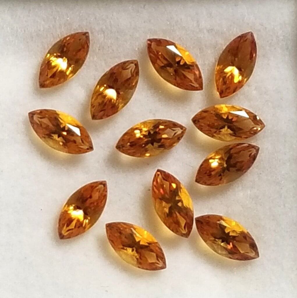 Citrine Marquise 7x3.5mm (12 Pcs) - Gold Crown Jewelry