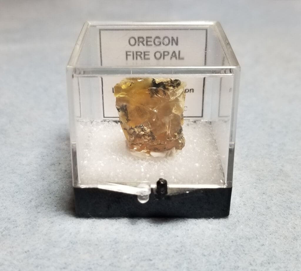 Oregon Fire Opal Juniper Ridge Specimen Thumbnail 21x12mm 12.54crts ...