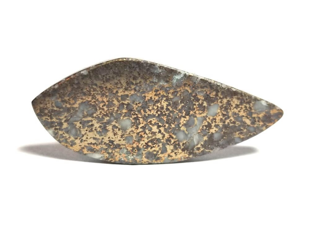 Native Silver Ore in Quartz Cabochon Freeform 52x23mm 100.25Crts - Gold ...